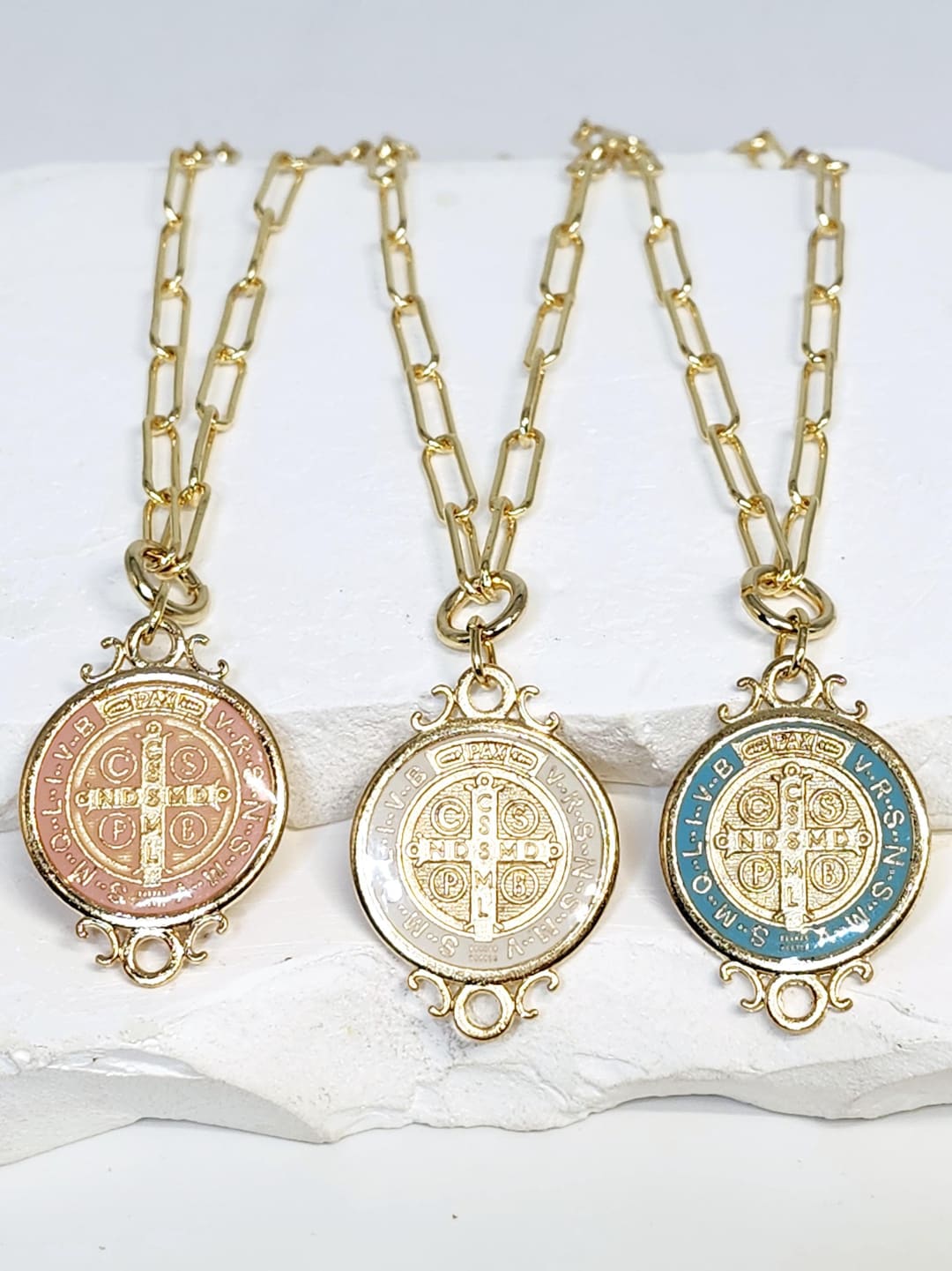 Saint Benedict Patron Saint Cross Reversible Talisman Medal Protection ...