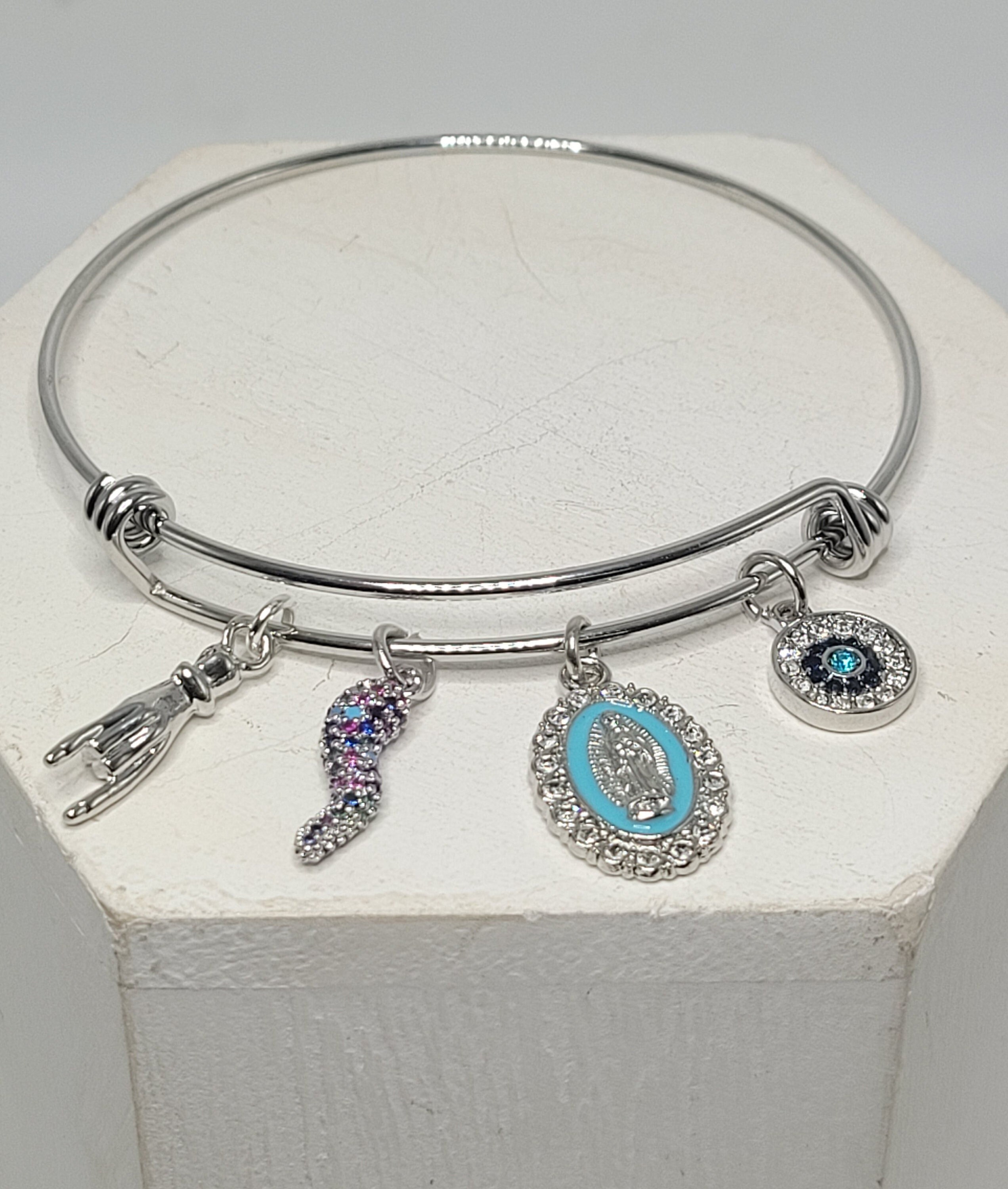 Good Luck Cornicello Italian Mano Cornuto Hand Evil Eye Blessed Mother ...