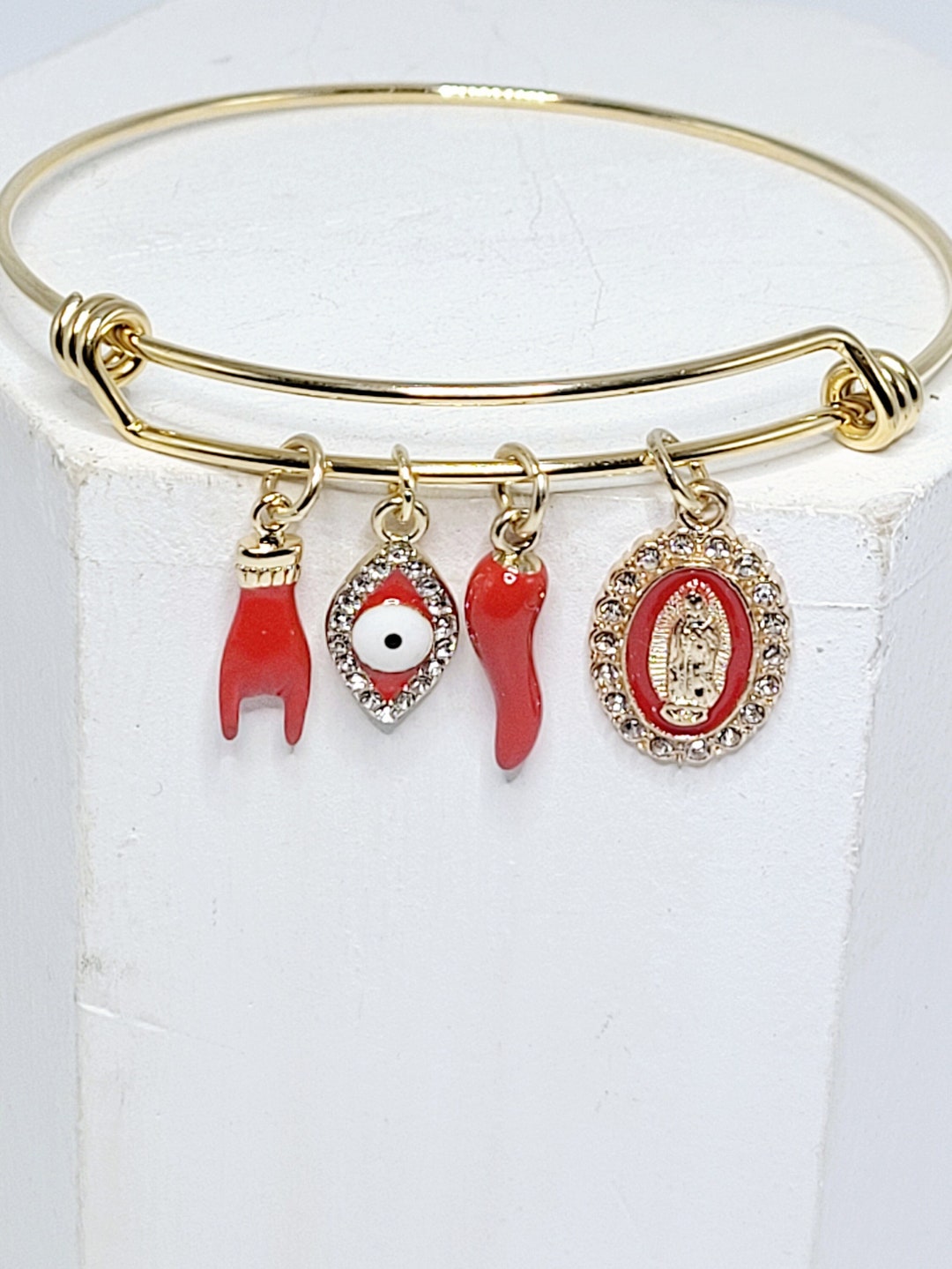 Lucky Italian Red Cornicello Horn/pepper Mano Cornuto Hand Evil Eye ...