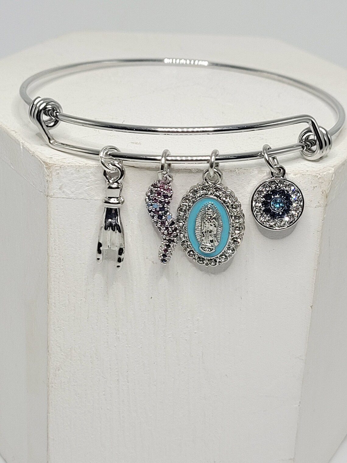 Good Luck Cornicello Italian Mano Cornuto Hand Evil Eye Blessed Mother ...