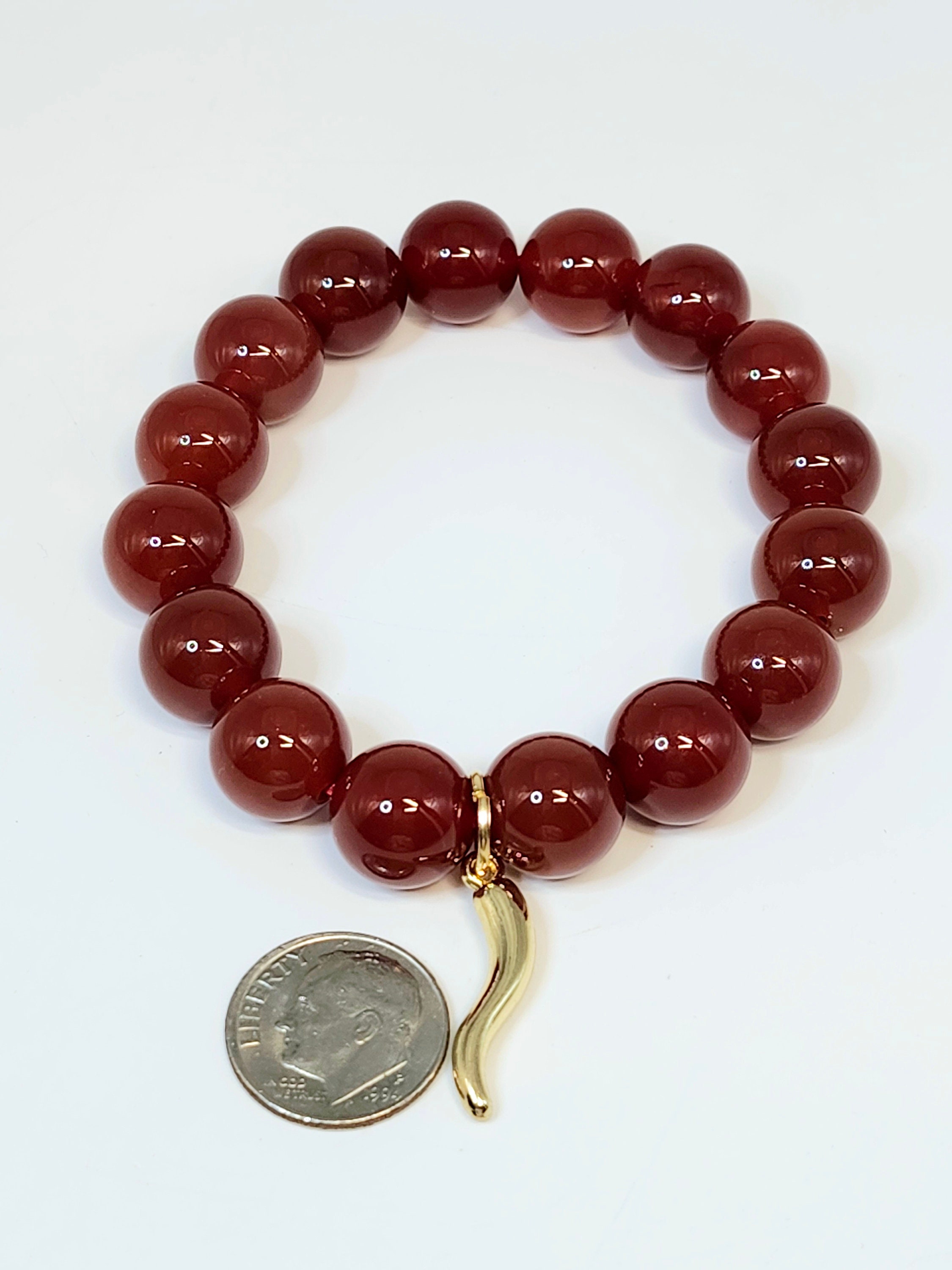 Italian Gold Cornicello Horn Pepper Portafortuna Amulet Talisman 12mm ...