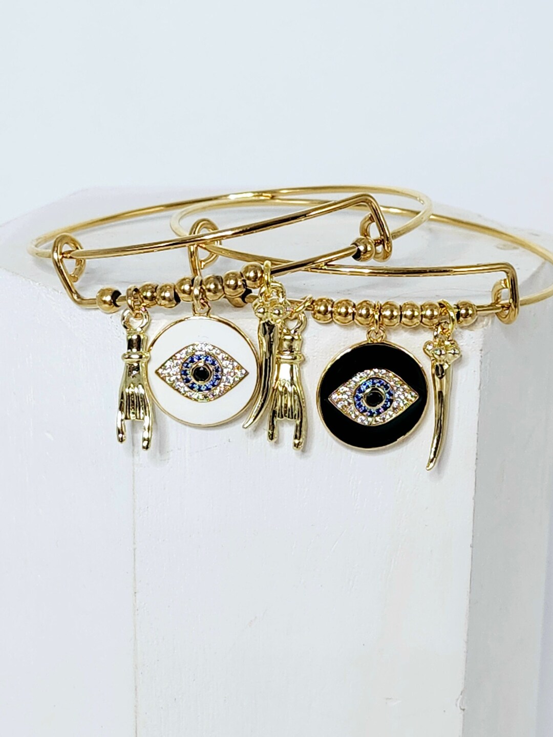 Evil Eye Italian Cornicello Horn Mano Cornuto Hand Amulet Bracelet Luck ...