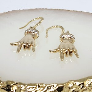 Good Luck Italian Mano Cornuto Hand Amulet Charm CZ Bling Protection ...