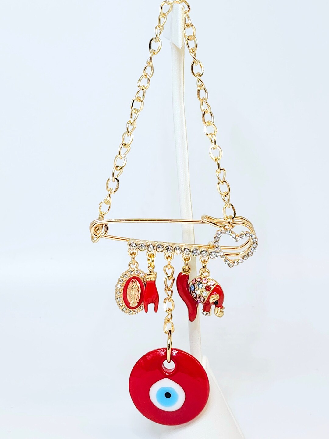 Protection Pin Luck Amulet Charms Italian Cornicello Horn Mano Cornuto ...