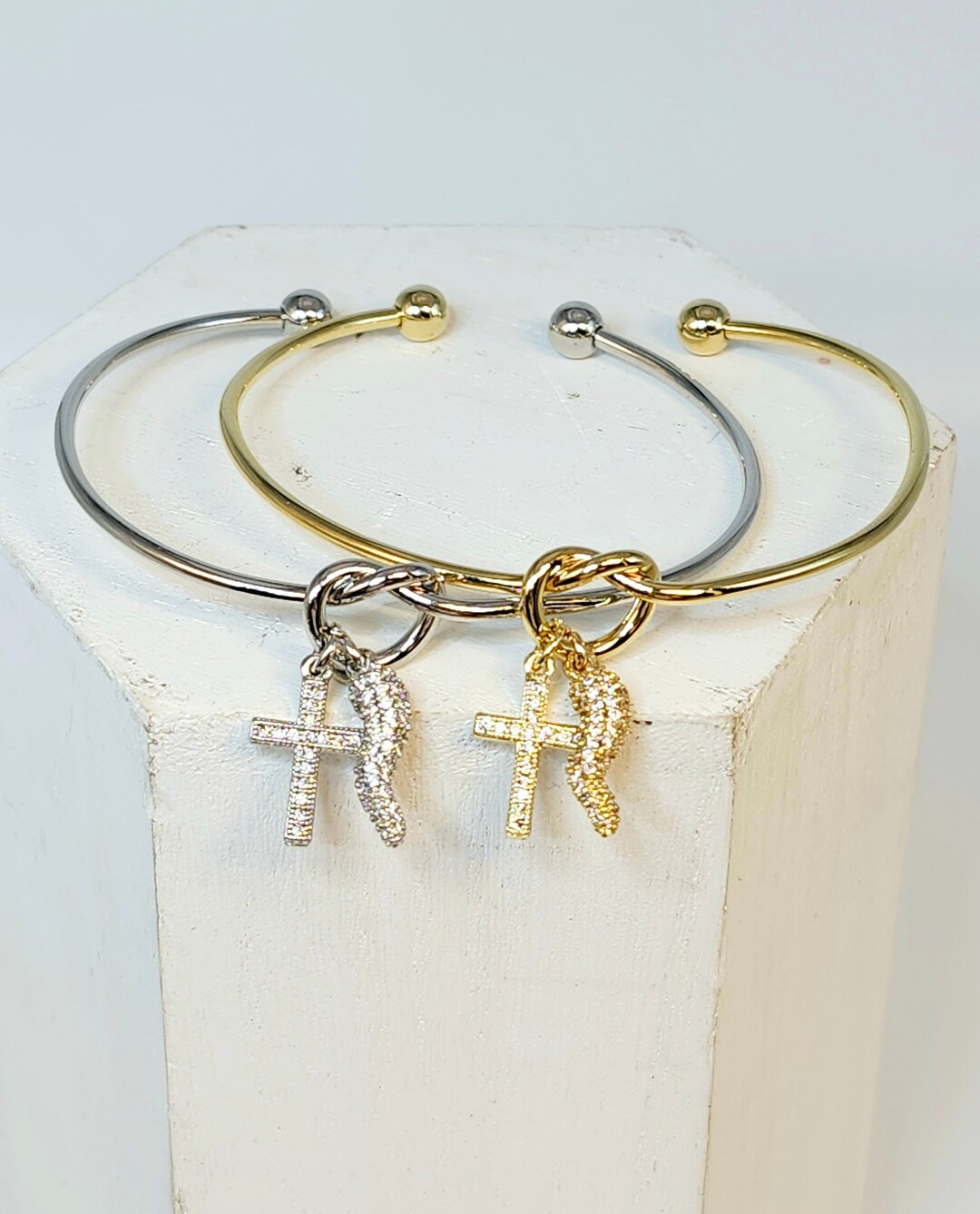 Luck Bling Italian Corno Horn Amulet Cubic Zirconia Catholic Cross ...