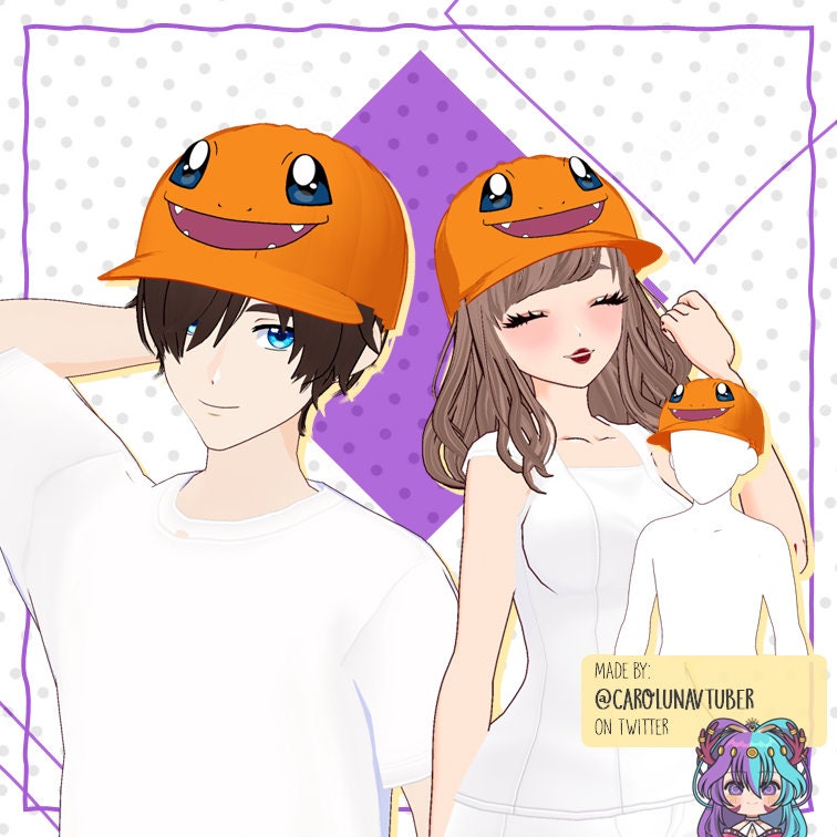 Vroid Hair Preset- Pokemon Starters Caps - Etsy