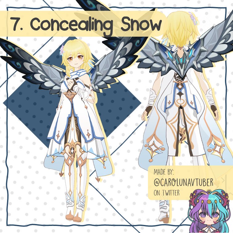 Vroid Hair Preset- 10 Wings /genshin Impact - Etsy