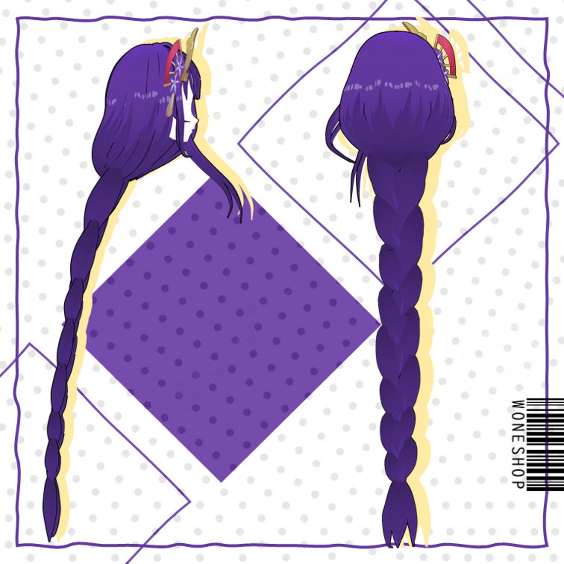 Vroid Hair Preset Raiden Shogun/genshin Impact - Etsy