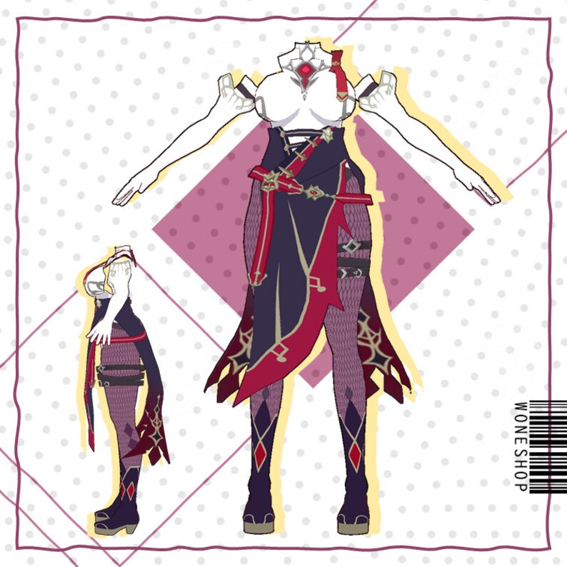 Vroid Outfit- Rosaria/genshin Impact - Etsy