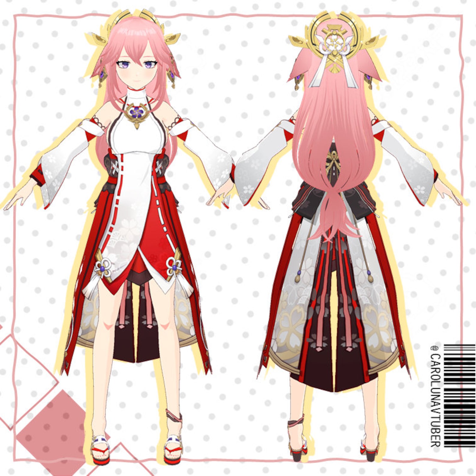 Fanmade Yae Miko .VROID /genshin Impact - Etsy Singapore