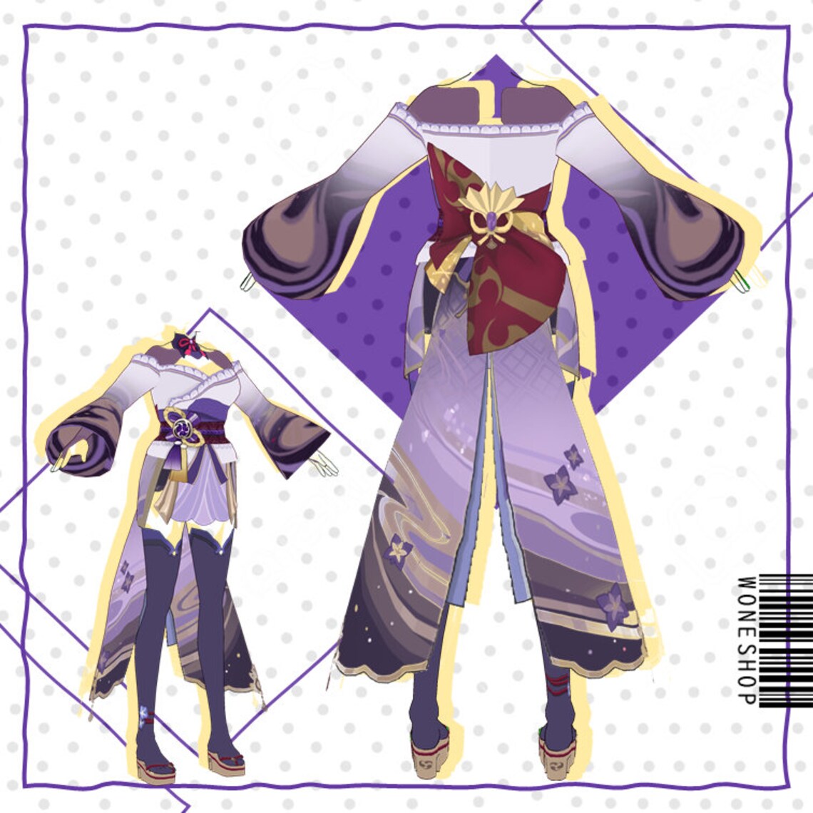 Vroid Outfit Raiden Shogun/genshin Impact - Etsy Canada