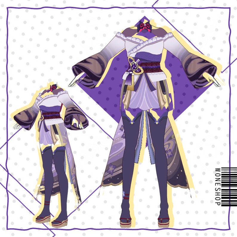 Vroid Outfit- Raiden Shogun/genshin Impact - Etsy