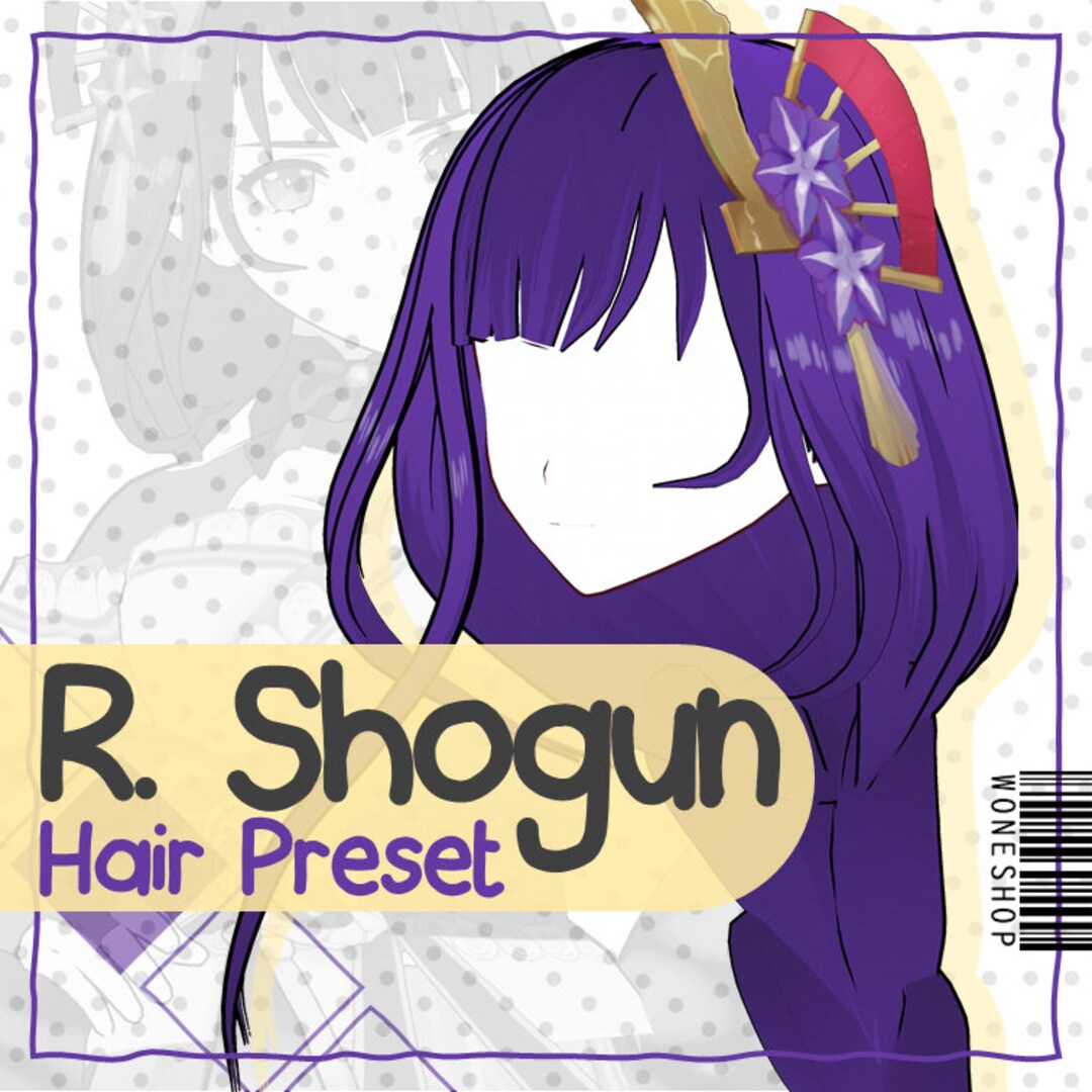 Vroid Hair Preset Raiden Shogun/genshin Impact - Etsy