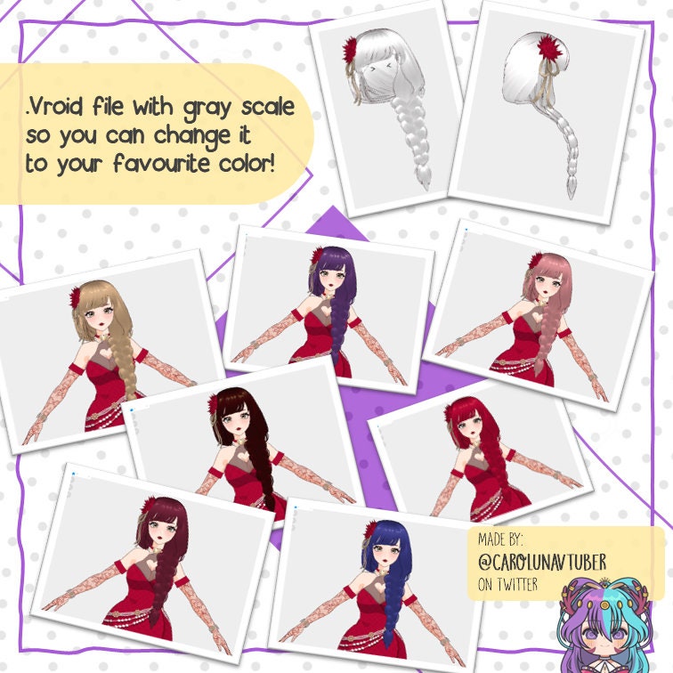 Vroid Hair Preset- Love Side Braid - Etsy
