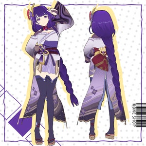 FanMade Raiden Shogun .VROID /Genshin Impact - Etsy México