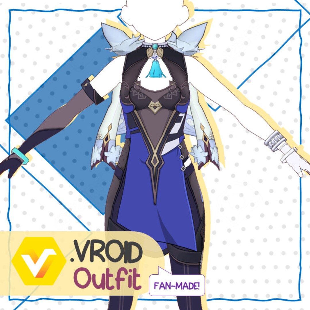 Vroid Outfit- Yelan/genshin Impact - Etsy