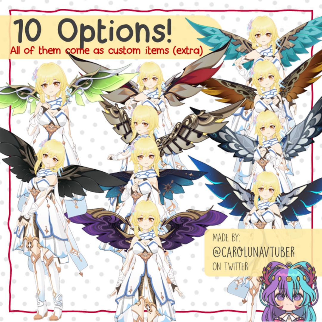 Vroid Hair Preset- 10 Wings /genshin Impact - Etsy