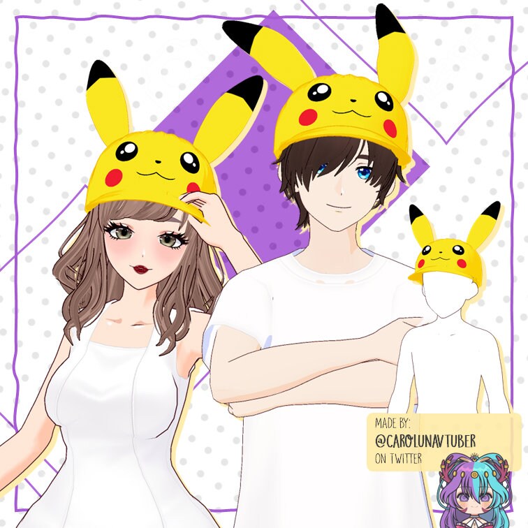 Vroid Hair Preset- Pokemon Starters Caps - Etsy