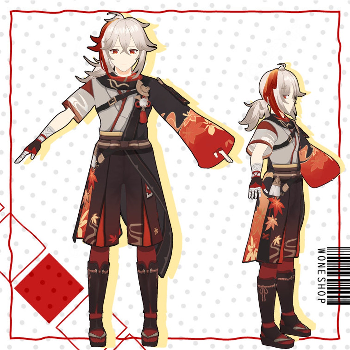 Fanmade Kazuha .VROID /genshin Impact - Etsy Canada