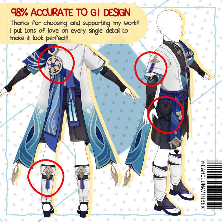 Vroid Outfit Wanderer/genshin Impact - Etsy