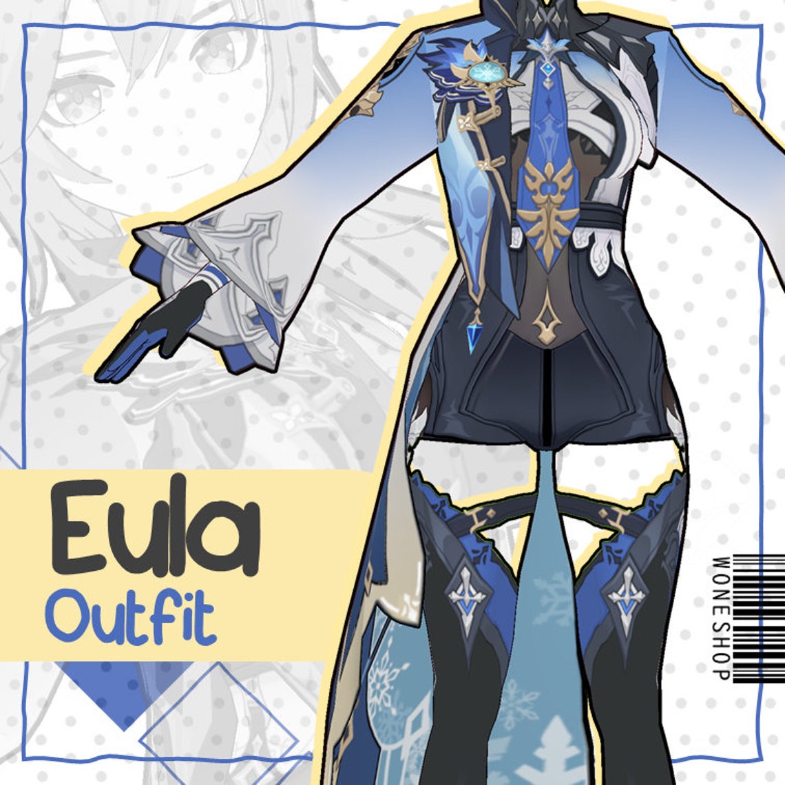 Vroid Outfit Eula/genshin Impact - Etsy UK