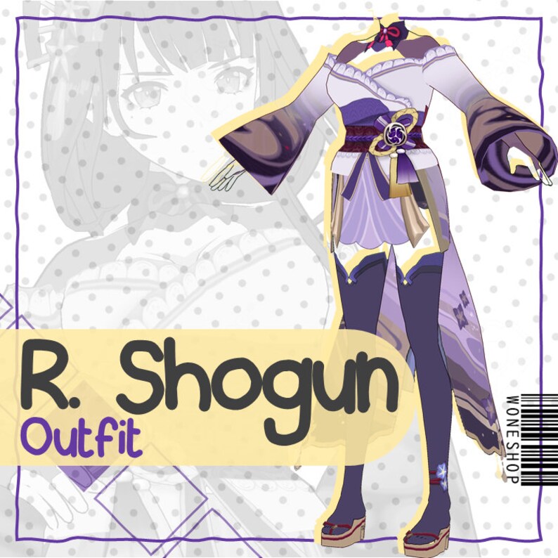 Vroid Outfit Raiden Shogun/genshin Impact - Etsy