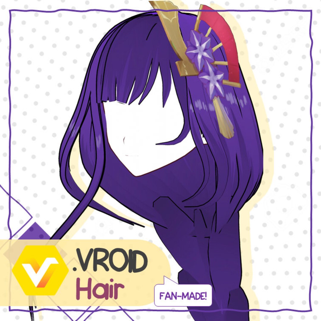 Vroid Hair Preset- Raiden Shogun/genshin Impact - Etsy