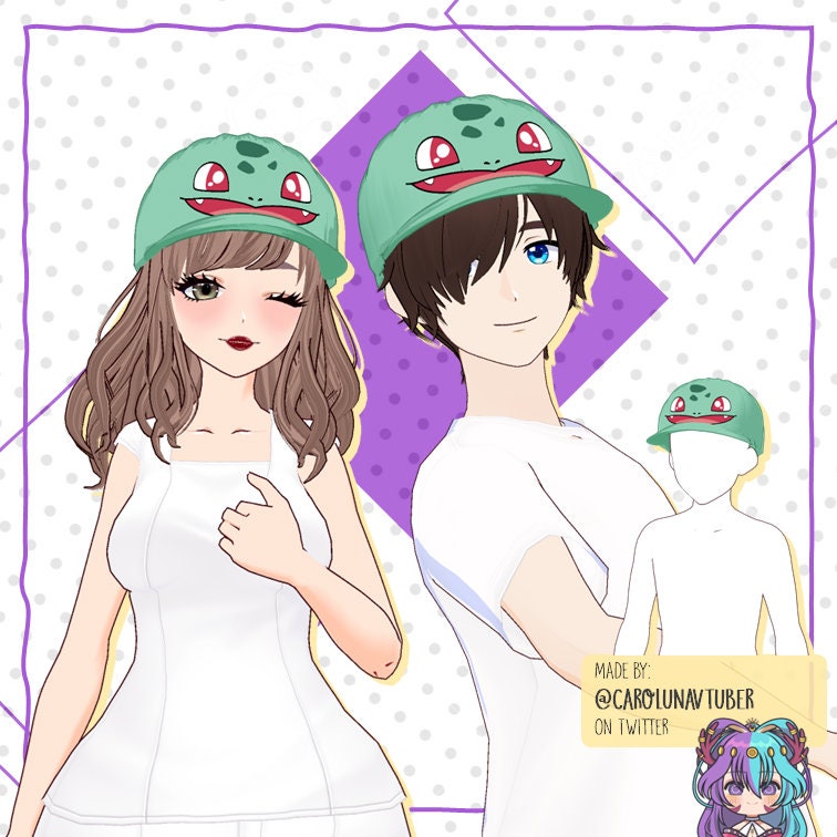 Vroid Hair Preset- Pokemon Starters Caps - Etsy