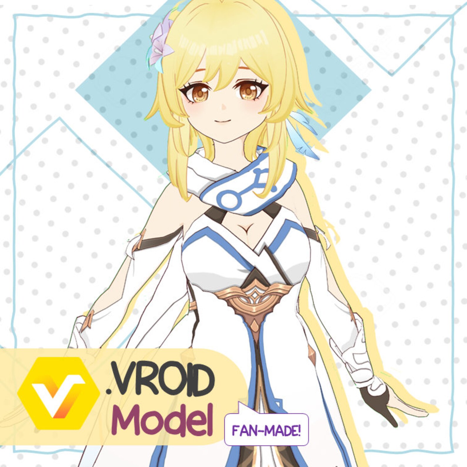 Vroid Model- Lumine/genshin Impact - Etsy