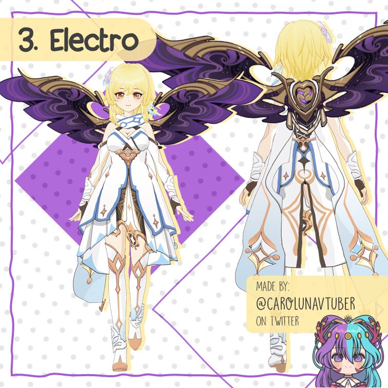 Vroid Hair Preset- 10 Wings /genshin Impact - Etsy