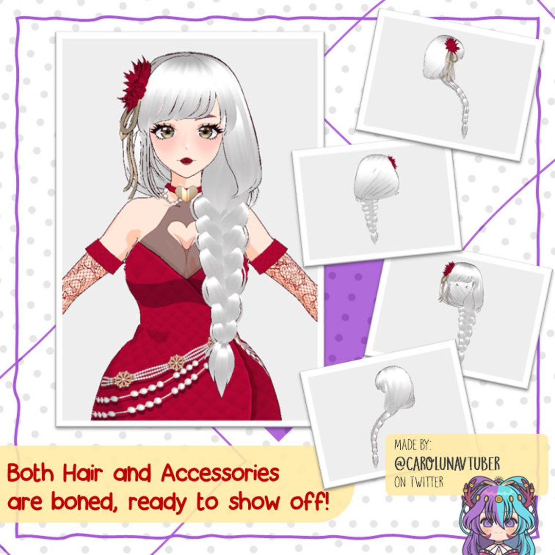 Vroid Hair Preset Love Side Braid - Etsy