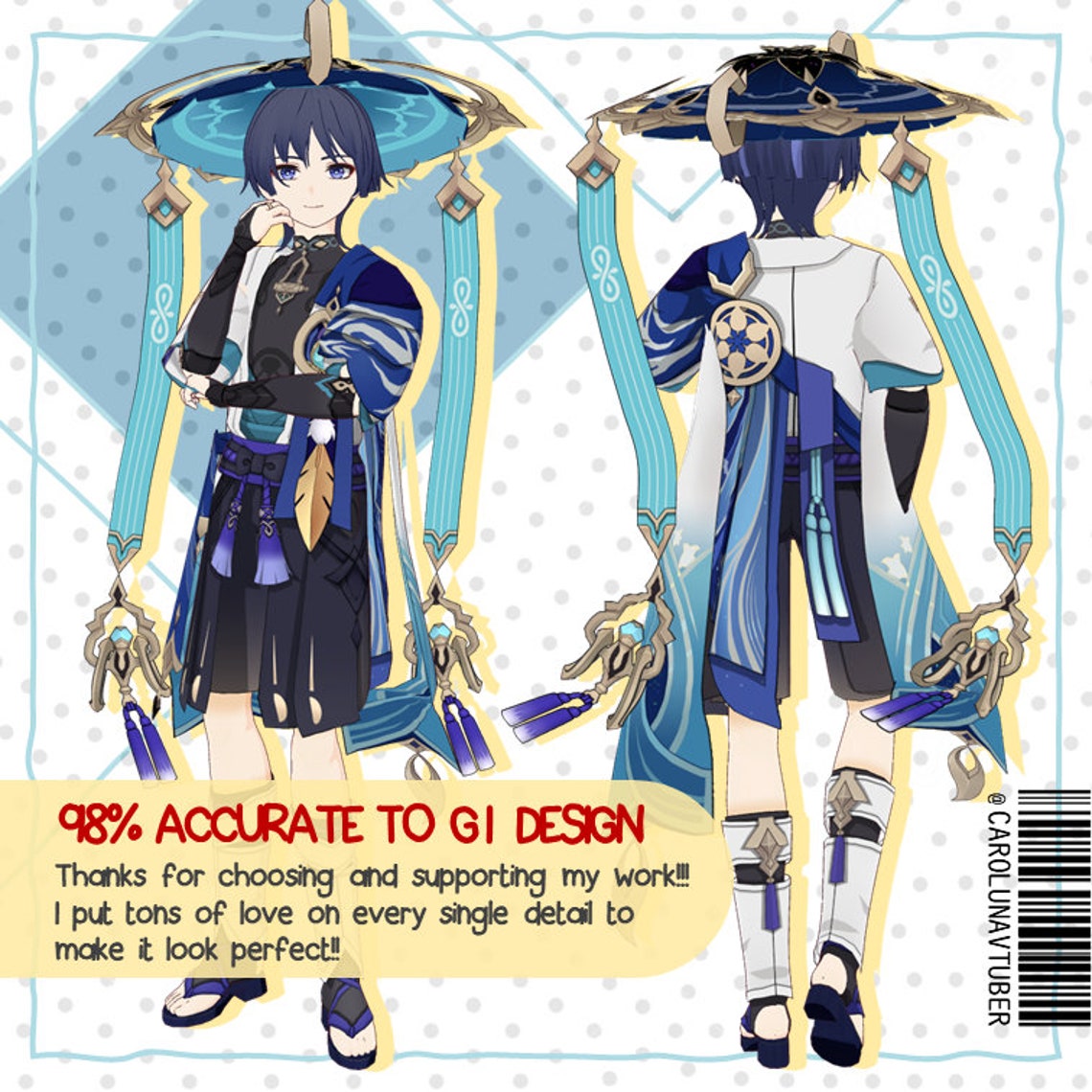 Fanmade Wanderer VROID Model /genshin Impact - Etsy