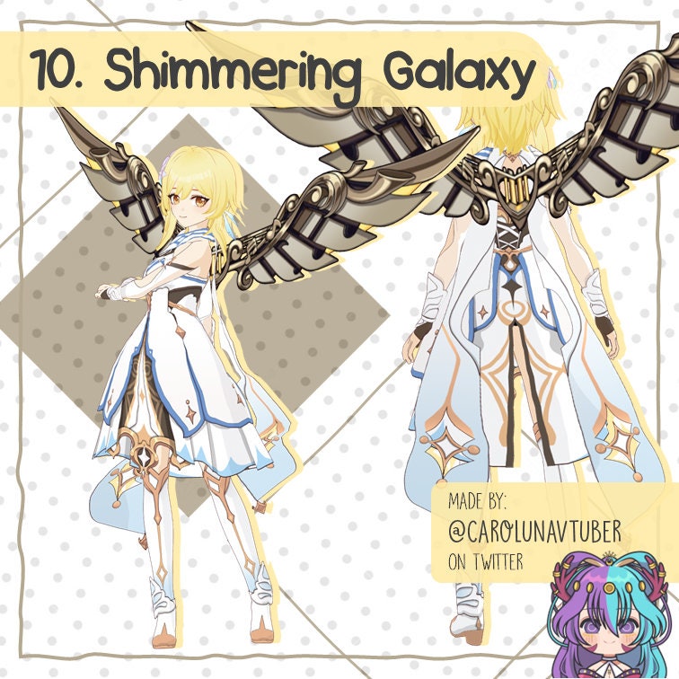 Vroid Hair Preset- 10 Wings /genshin Impact - Etsy