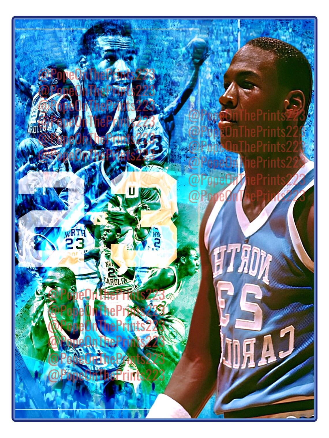 Retro UNC Michael Jordan Custom Design Shirt to Match Multiple UNC ...