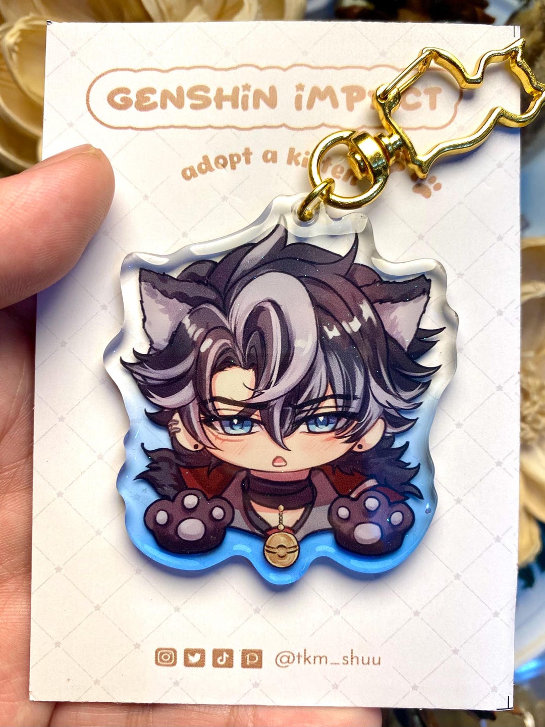 Genshin Impact Wriothesley Keychain ~adopt a Kitten Series~ - Etsy
