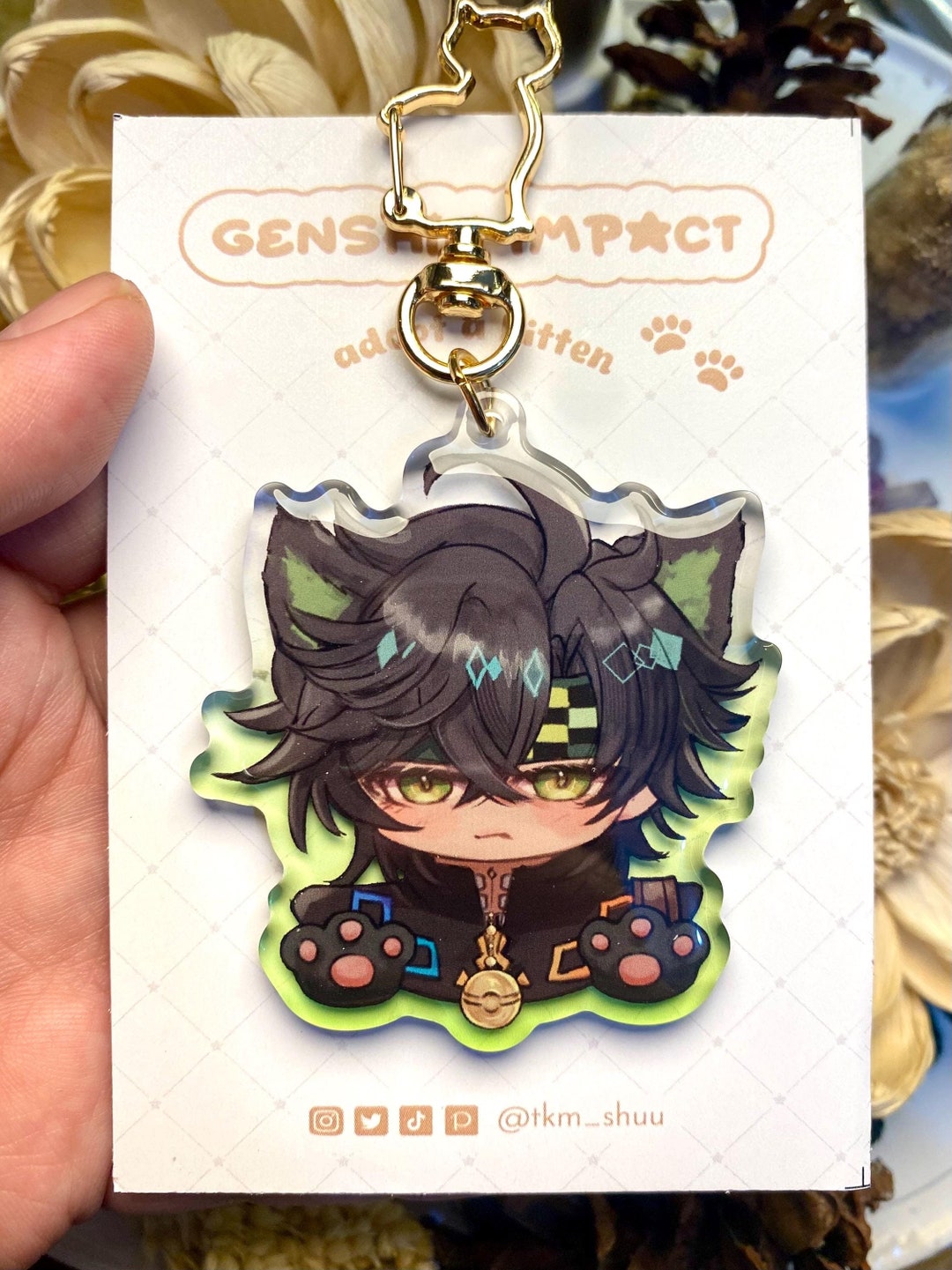 Genshin Impact Kinich Keychain Acrylic ~adopt a Kitten Series~ - Etsy