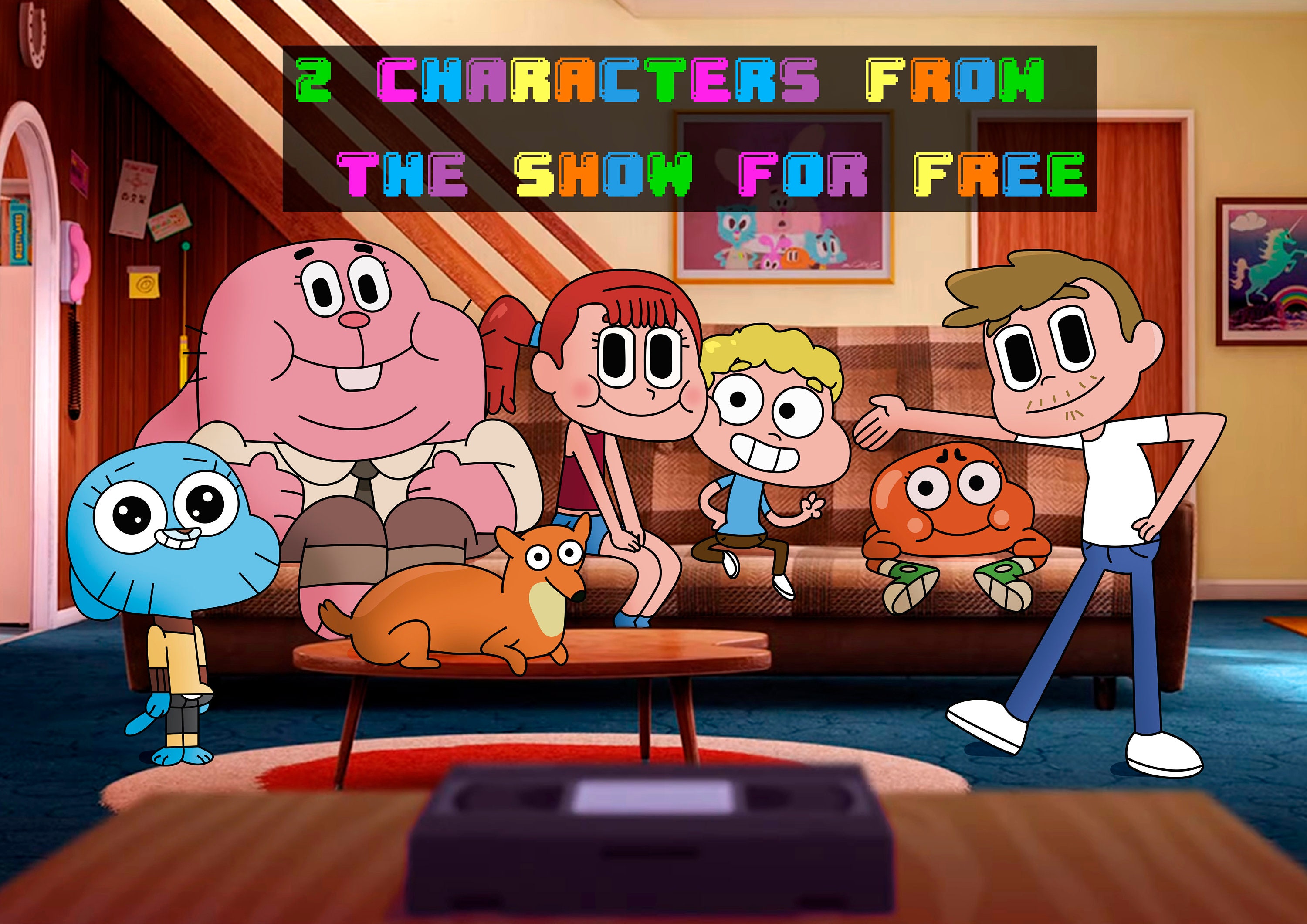 GUMBALL PORTRAIT - Personalized Cartoon Drawing | Family, Couple or Pet ...