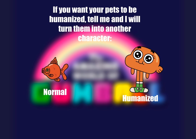 GUMBALL PORTRAIT - Personalized Cartoon Drawing | Family, Couple or Pet ...