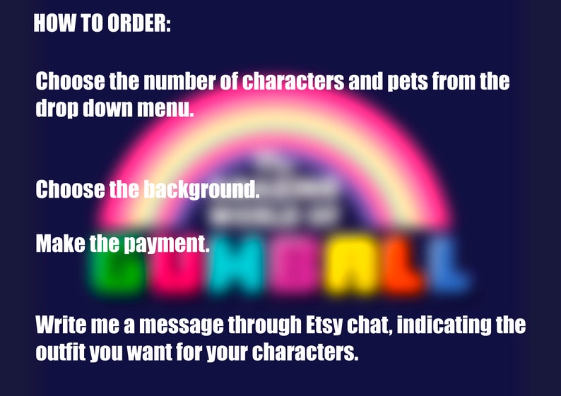 GUMBALL PORTRAIT - Personalized Cartoon Drawing | Family, Couple or Pet ...