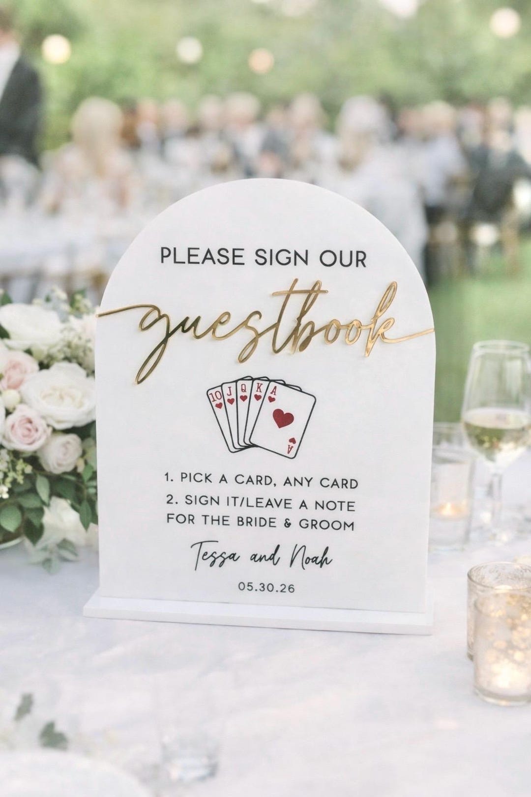 Tariff-free to USA!* Playing Card Guestbook Sign | Please Sign Our ...