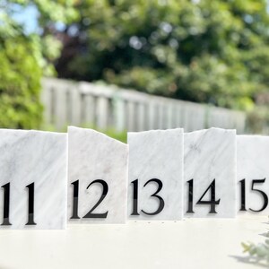 Stone Table Number | Marble Table Number | Table Number | Elegant Table ...