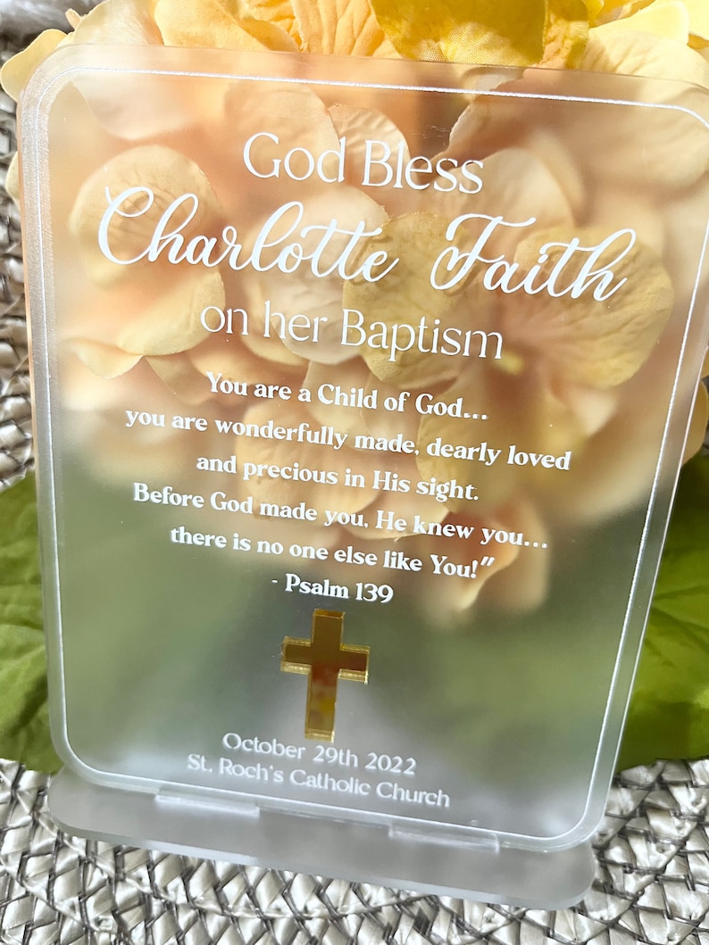 Baptism Sign | Christening Sign | God Bless Sign | Customized Sign ...