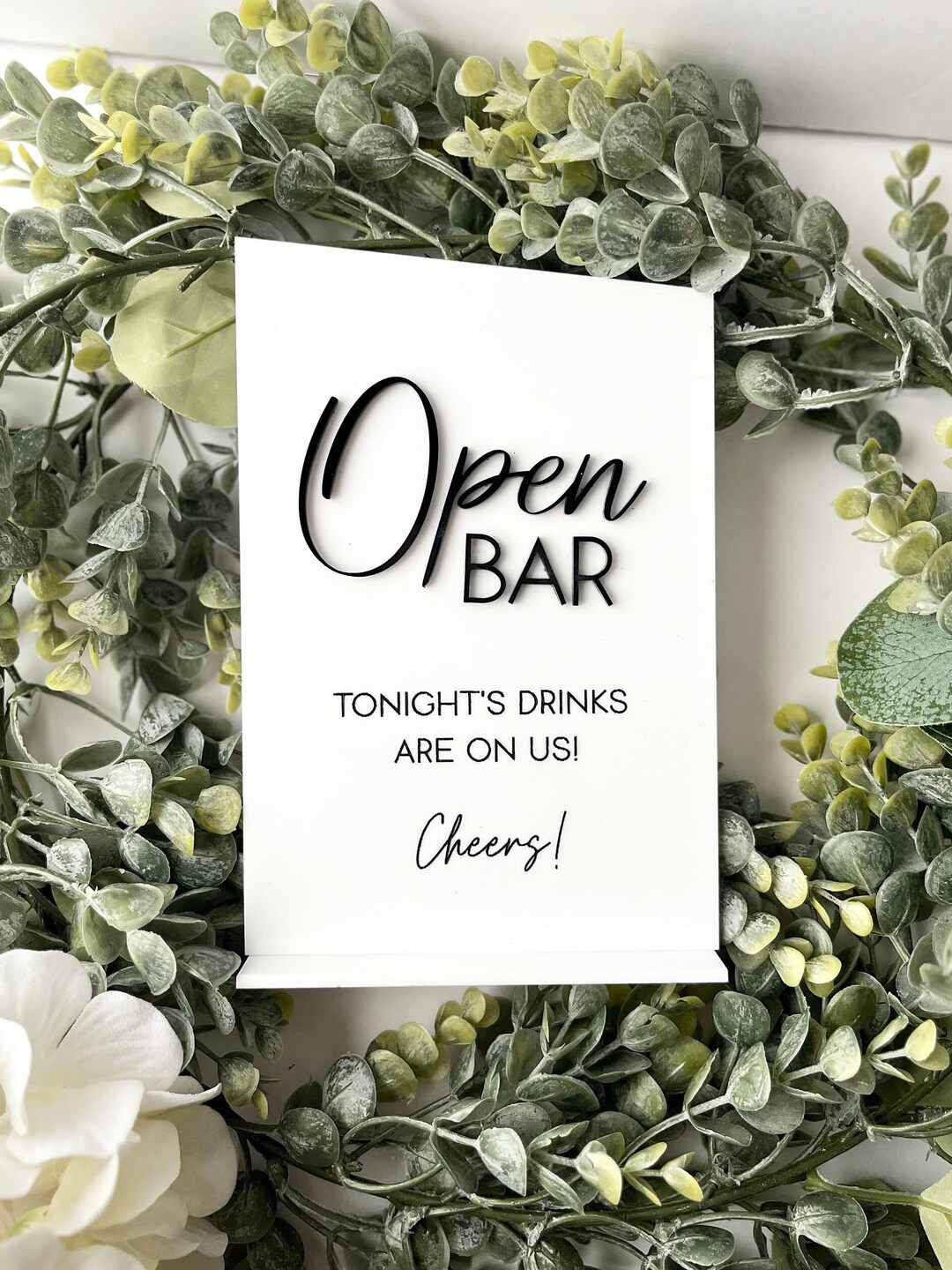 Open Bar 3D Sign | Drink Sign | Bar Sign | Wedding Sign | Event Sign ...