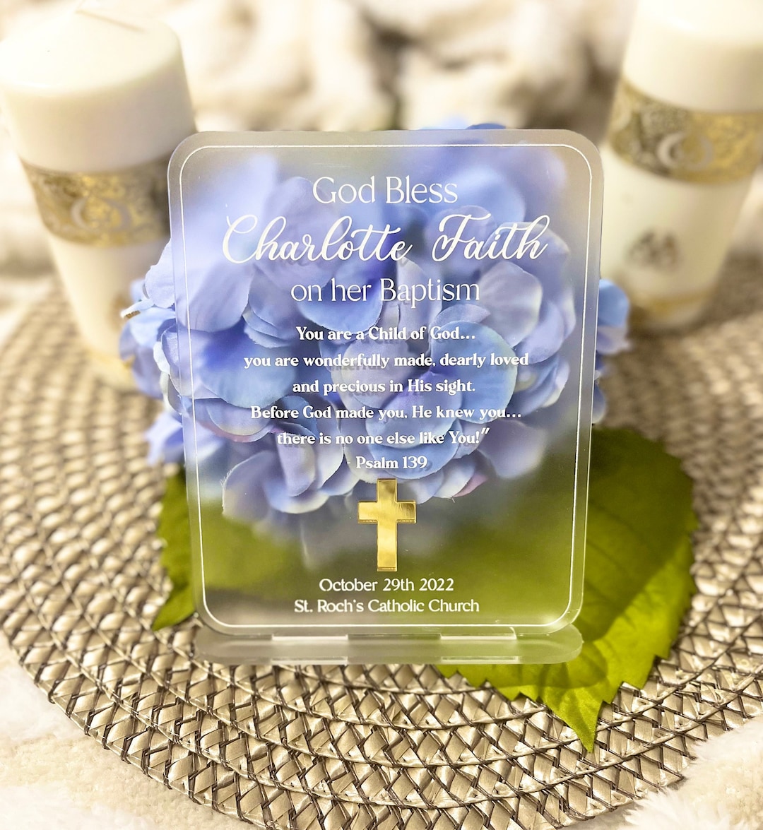 Baptism Sign | Christening Sign | God Bless Sign | Customized Sign ...