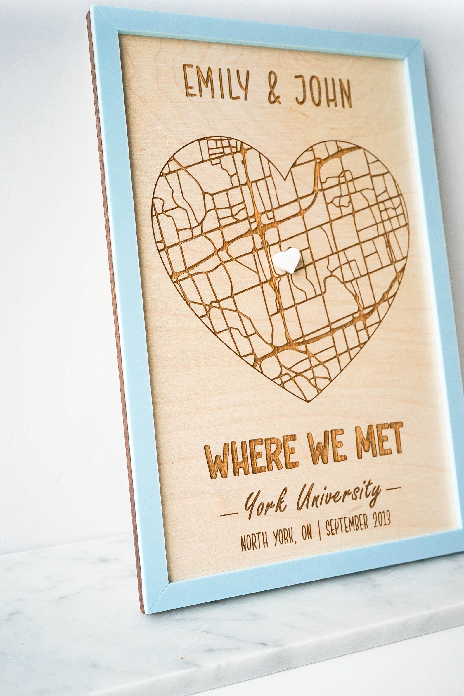 City Map | Engraved Map | Our First Date | Where We Met Map | Newly Wed ...