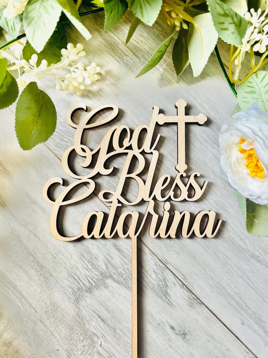 God Bless Cake Topper | Custom Cake Topper | Religious Cake Topper ...