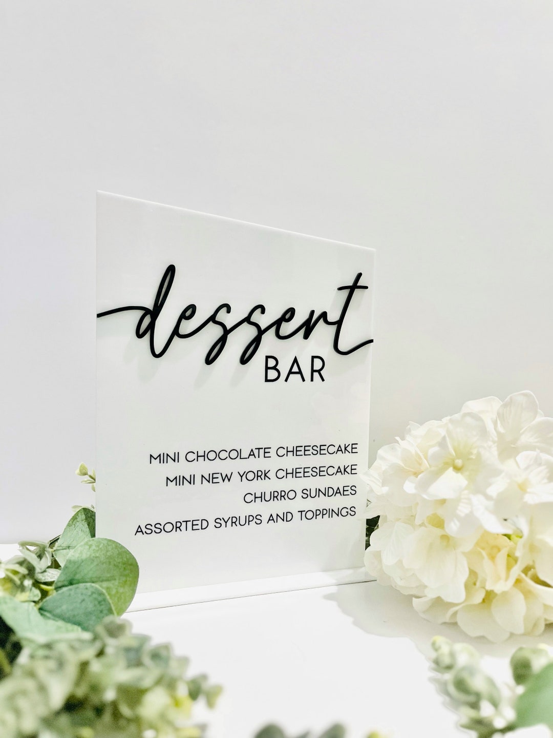 Dessert Bar 3D Sign | Snacks Sign | Late Night Sign | Wedding Sign ...