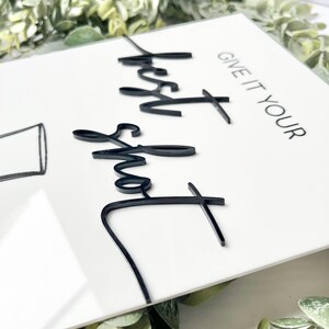 Give It Your Best Shot 3D Sign | Bar Sign | Drink Sign | Wedding Sign ...