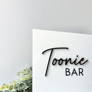 Toonie Bar 3D Sign | Drink Sign | Bar Sign | Wedding Sign | Event Sign ...