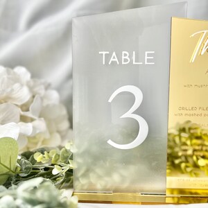 Wedding Table Number and Menu Sign | Table Number | Menu Sign | Acrylic ...